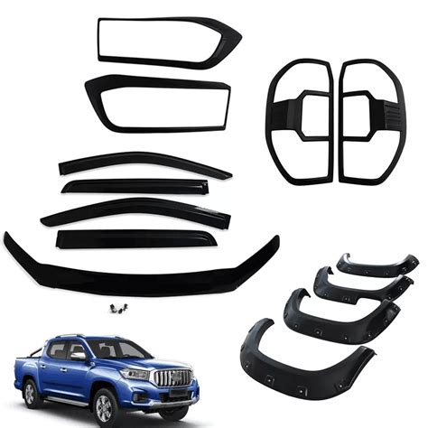 New Exterior Accessories Abs Matte Black Full Combo Set Body Kit For Mg