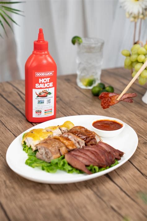 Good Luck Hot Sauce With Fresh Chili And Mushroom Rich Spicy And Savory