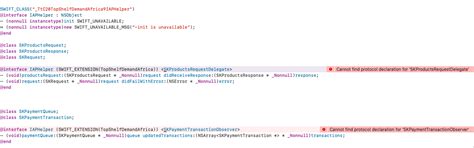 Ios Cannot Find Protocol Declaration For In My Myapp Swifth