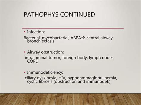 Bronchiectasis Ppt