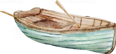 Wooden Row Boat Clipart