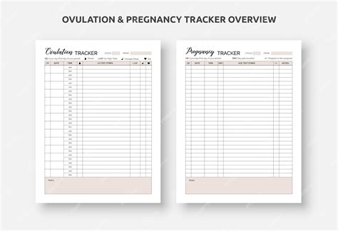 Premium Vector Ovulation And Pregnancy Tracker Template Printable Lh