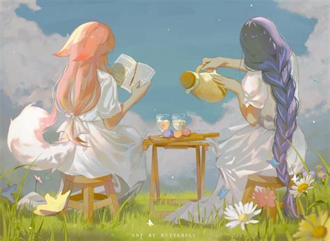 Buterflu Raiden Shogun Yae Miko Genshin Impact Absurdres Highres