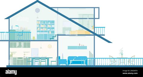 Modern House Section Pattern Design Stock Vector Image And Art Alamy