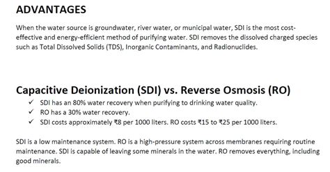 Capacitive Deionization Water Treatment Plant Cornerstone International