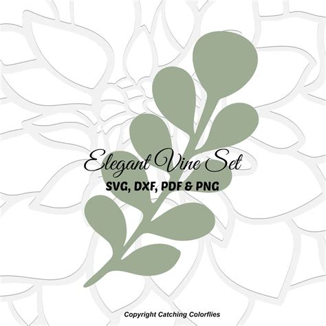 Leaf Vine Template Set Paper Vine And Leaves Paper Flower Leaf Etsy