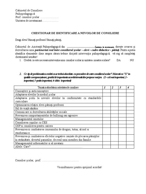 08 Model Chestionar Analiza Nevoi Elevi Pdf