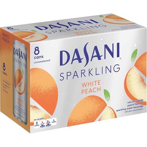 Dasani Sparkling White Peach 12 Fl Oz 8 Pack Grocery And Gourmet Food