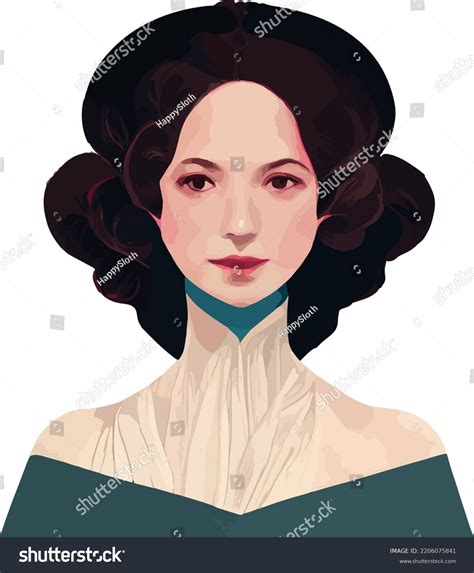 Interpretation 19th Century Mathematician Ada Lovelace เวกเตอร์สต็อก ปลอดค่าลิขสิทธิ์