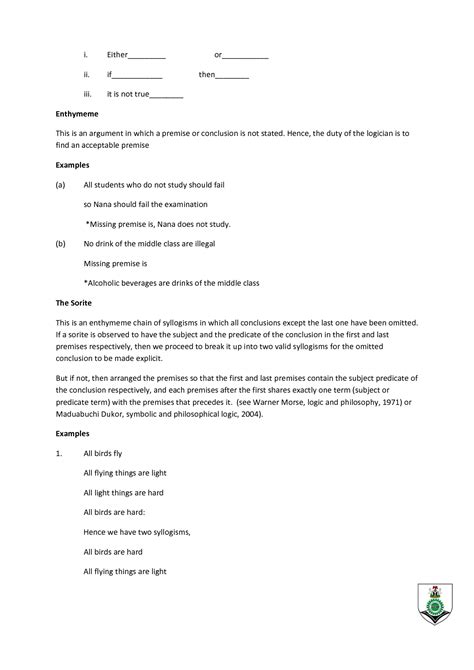 SOLUTION Identifying Premises And Conclusions In Arguments Studypool