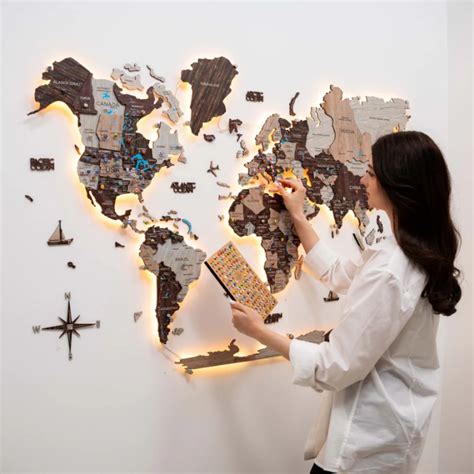 Wood World Maps — Handcrafted 3d Maps For Wall Décor