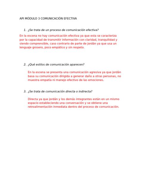 Api Módulo 3 Comunicación Efectiva Pdf