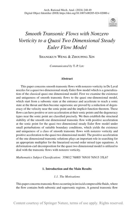 Smooth Transonic Flows With Nonzero Vorticity To A Quasi Two