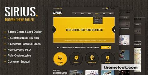 Sirius Responsive Html Template Sass Premium