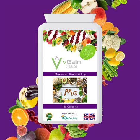 Magnesium Citrate Supplement Tablets Vgain Pure