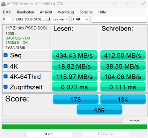 惠普战移动固态硬盘（pssd）写入读取速度测试 Maolab
