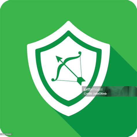 Shield Bow And Arrow Icon High Res Vector Graphic Getty Images