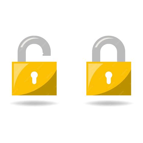 premium vector flat vector security lock and unlock design