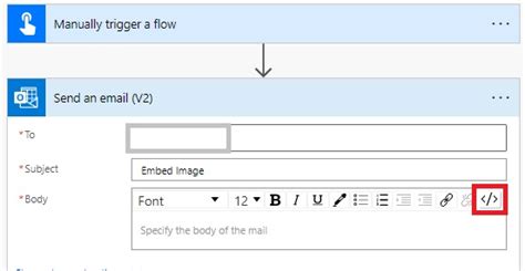 Step By Step Embed Image In Mail Body Using Power Automate