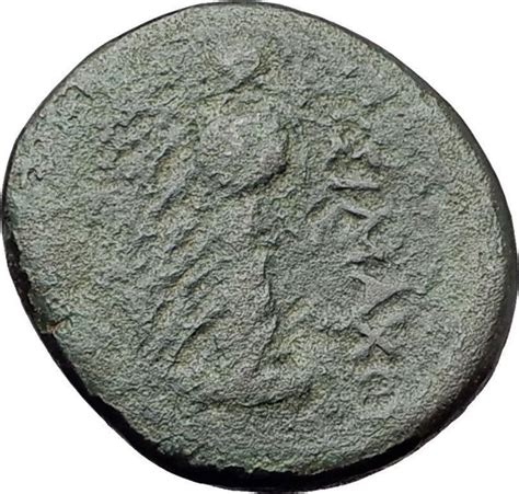 Lysimachos Thrace King 305bc Lampsakos Ancient Greek Coin Athena Trophy