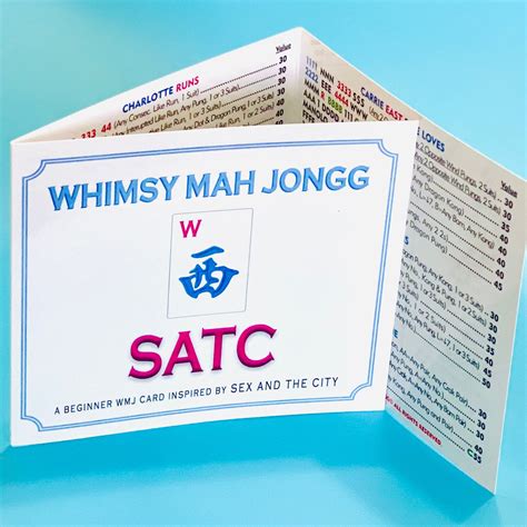 Sex And The City Inspired Mahjong Themed Card Intro To Whimsy Mahjong