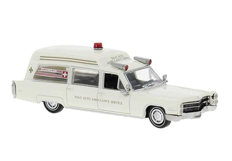 Brekina 19778 Ho Scale 1966 Cadillac Meteor Ambulance — White Rose Hobbies