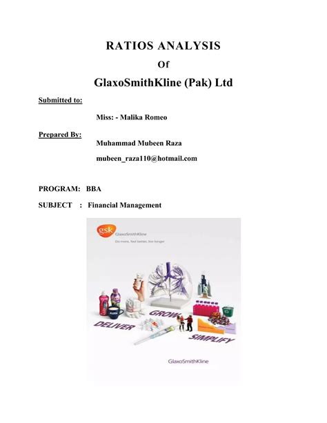 Gsk Ratio Analysis 2009 2011 Pdf