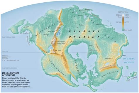 Map Of The World 250 Million Years From Now