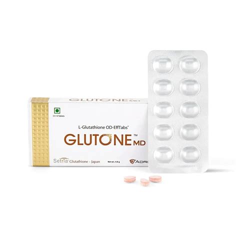 Glutone Md Tablet Setria Glutathione Od Eff Tablets Brightens Skin