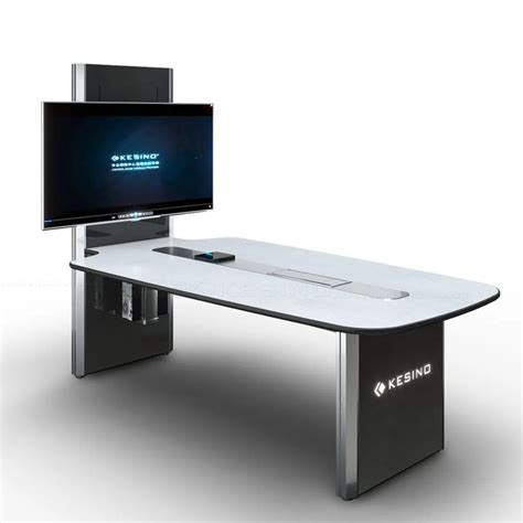 Adjustable System In Meeting Room Electrical Office Table Console