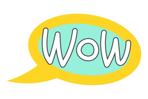 wow reaction sticker in comic cloud col graphic by vectorbum
