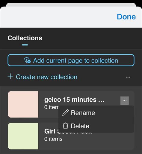 how do i delete all entries in edge collections on iphone plus disable