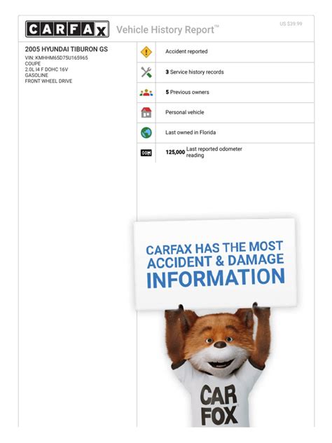 Carfax Vehicle History Report Pdf Used Car Department Of Motor