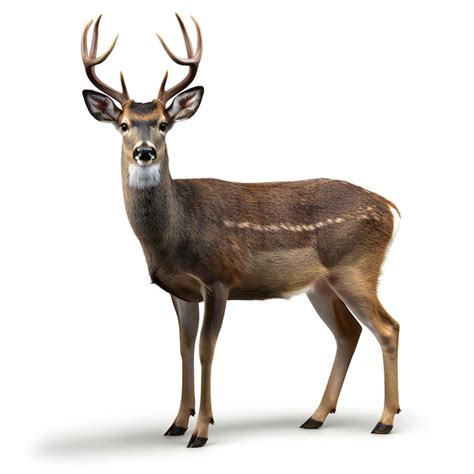 Premium Photo A Whitetail Deer Isolated On White Background