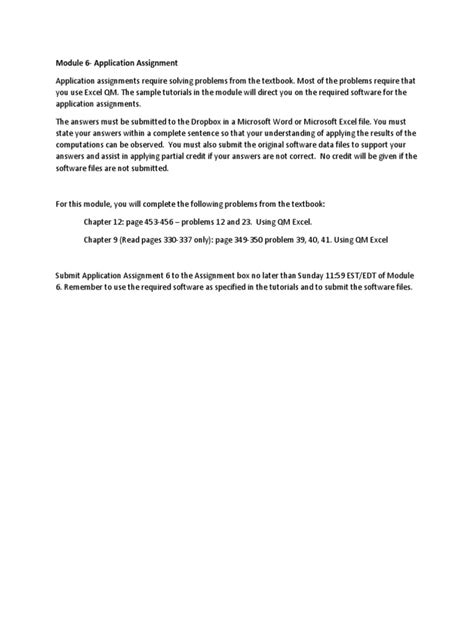 Module 6 Application Assignment Pdf Career And Growth Technology And Engineering