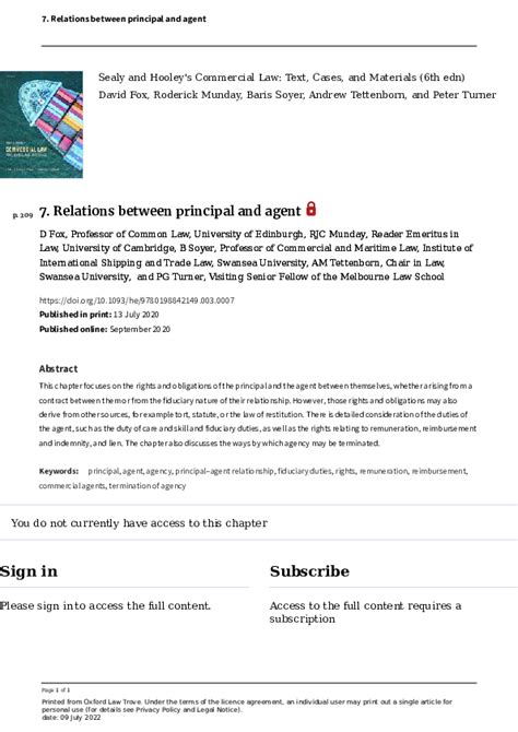 Pdf 7 Relations Between Principal And Agent