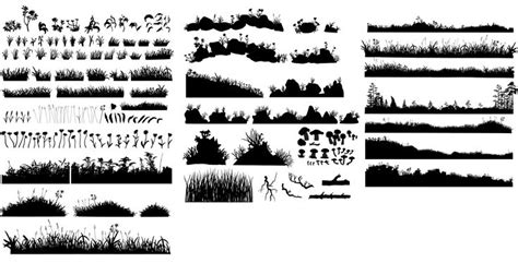 Grass Svg Bundle Flower Set Grass Svg Grass Clipart Grass Cut Files