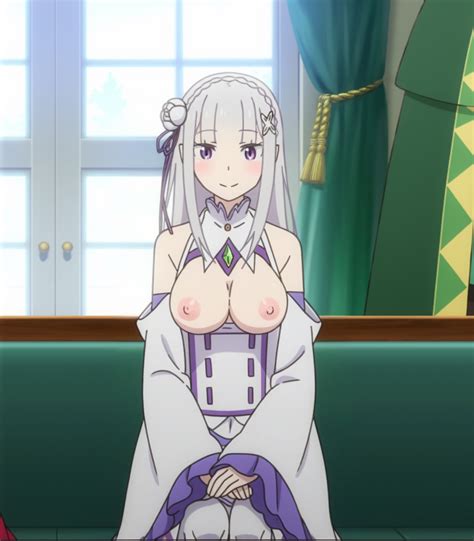 Emilia Re Zero Re Zero Kara Hajimeru Isekai Seikatsu Anime Screenshot Highres Nude Filter