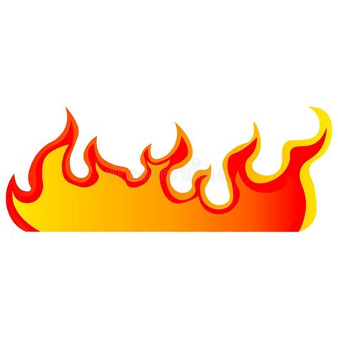 Cartoon Flame Illustration On White Background Vector Illustration Stock Illustration