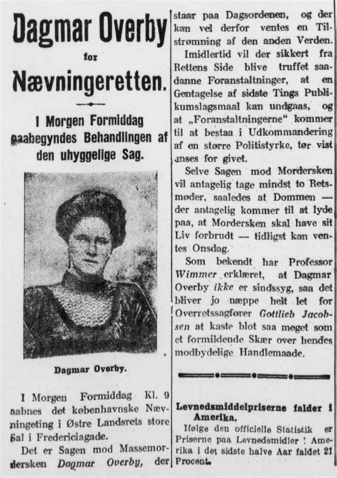 Dagmar Overby Dansk Barnemorder Biografi Lex