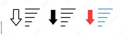 Sort Line Icon Arrows Tiles Apps Shapes List Sorting Charts