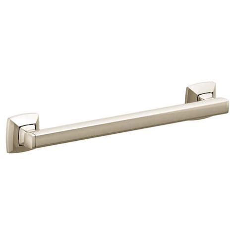 Moen Voss 12 In Grab Bar In Polished Nickel Yg5112nl The Home Depot