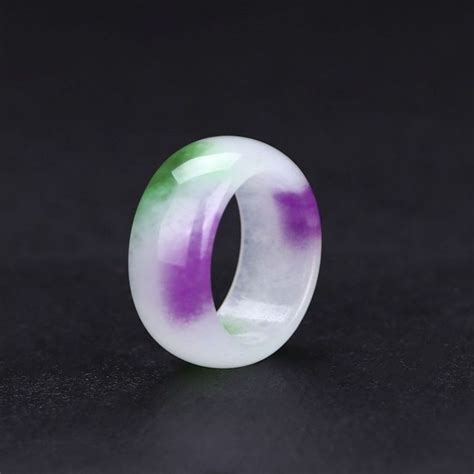 พม่าหยกธรรมชาติหยกนิ้วสีม่วงชายและหญิงแหวนคู่แหวนหยกแหวนหยก I97c8y99g8 Thaipick