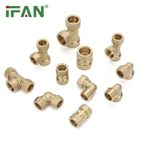 Ifan Threaded Brass Ferrule Compression Fittings For Copper Pipe Water