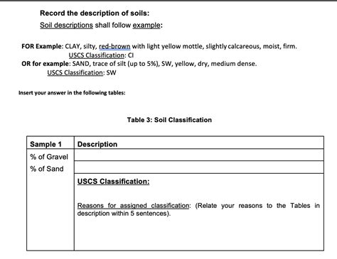 Solved Table 4 Classification According To Field Test