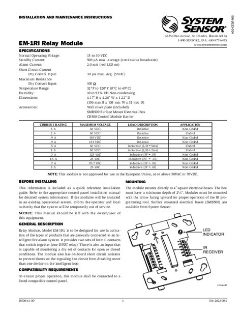 System Sensor Device Database