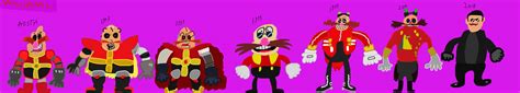 Dr Robotnik And Dr Eggman All Versions By Nicefriendfromnorth On