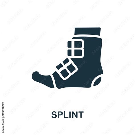 Splint Icon Monochrome Simple Splint Icon For Templates Web Design And Infographics Stock