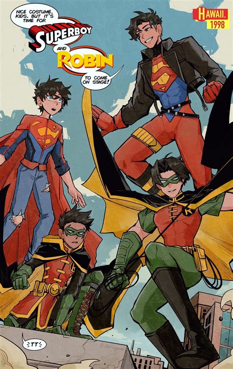 Robin X Superboy Superboy And Robin As A Cat Dc Fanverse Of