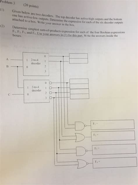 solved given below are two decoders the top decoder has